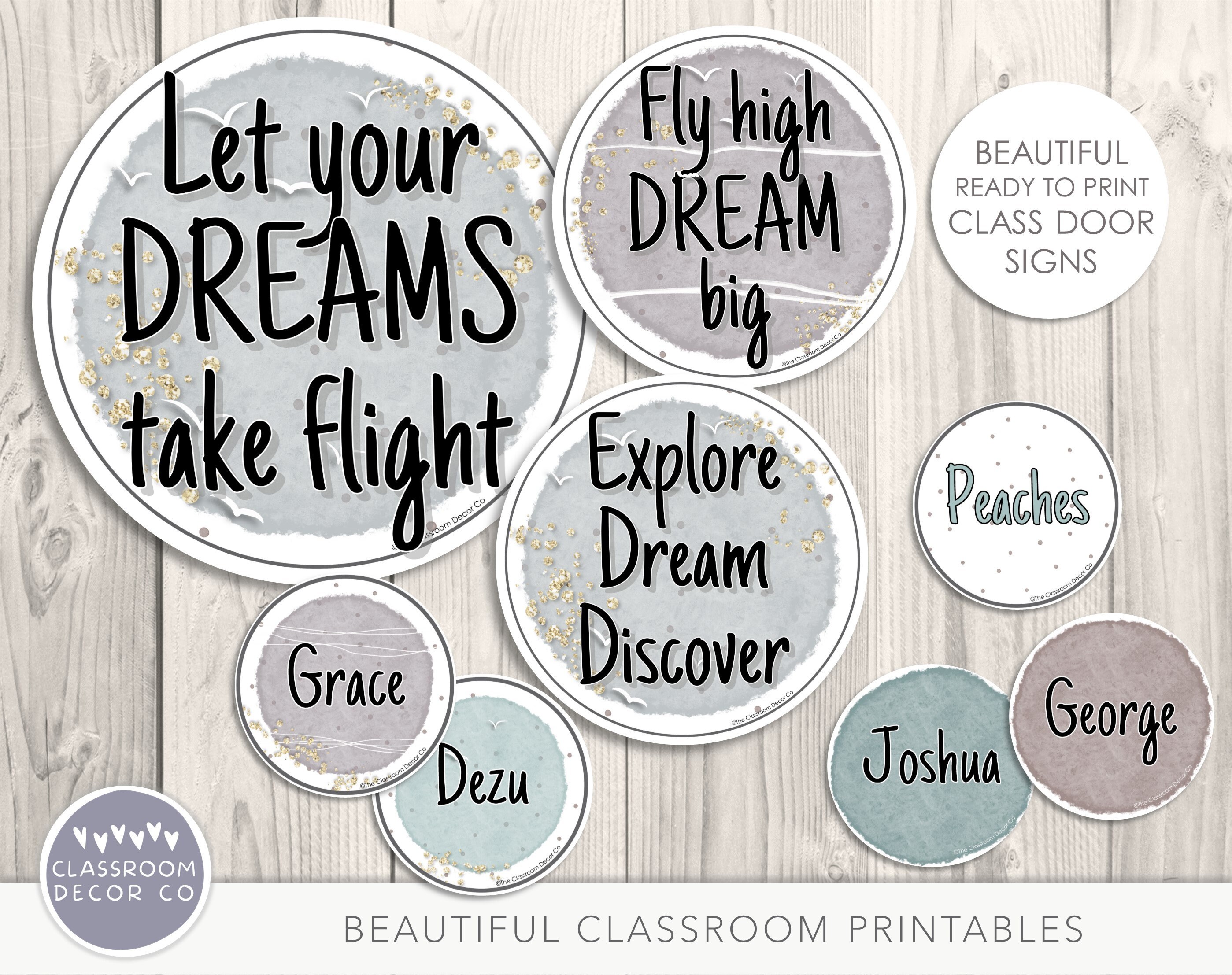 BEACHY BOHO Classroom Door Display, Customizable Display, Classroom ...