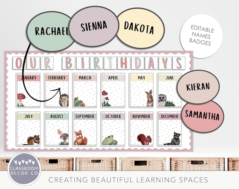 ENCHANTED FOREST Birthday Display, Celebration Classroom Display ...