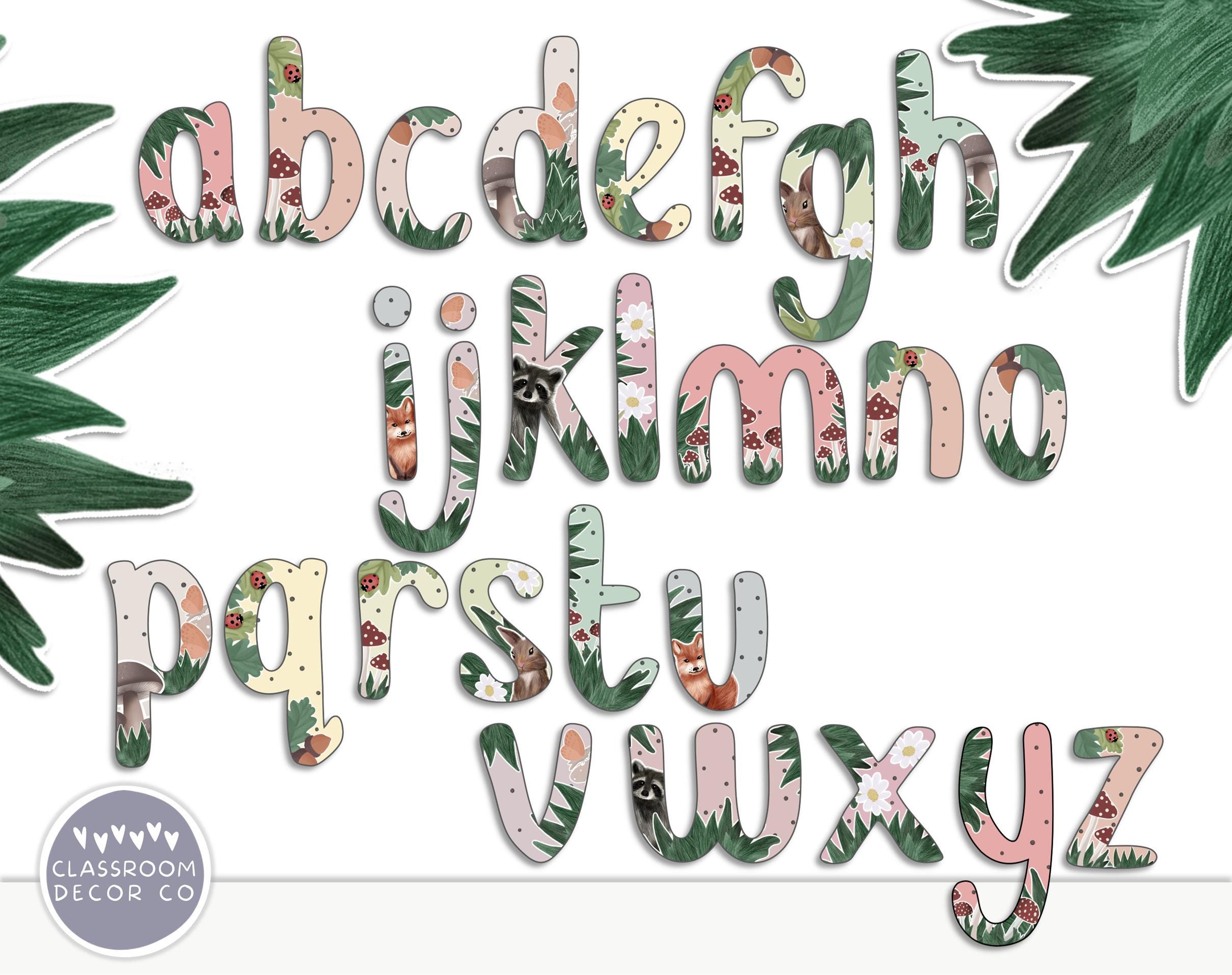 ENCHANTED FOREST Display Lettering, Custom Classroom Display, Rustic ...