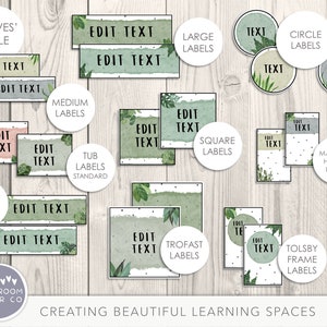 PLANTS & FOLIAGE Storage Label Bundle, Classroom Organization Labels ...