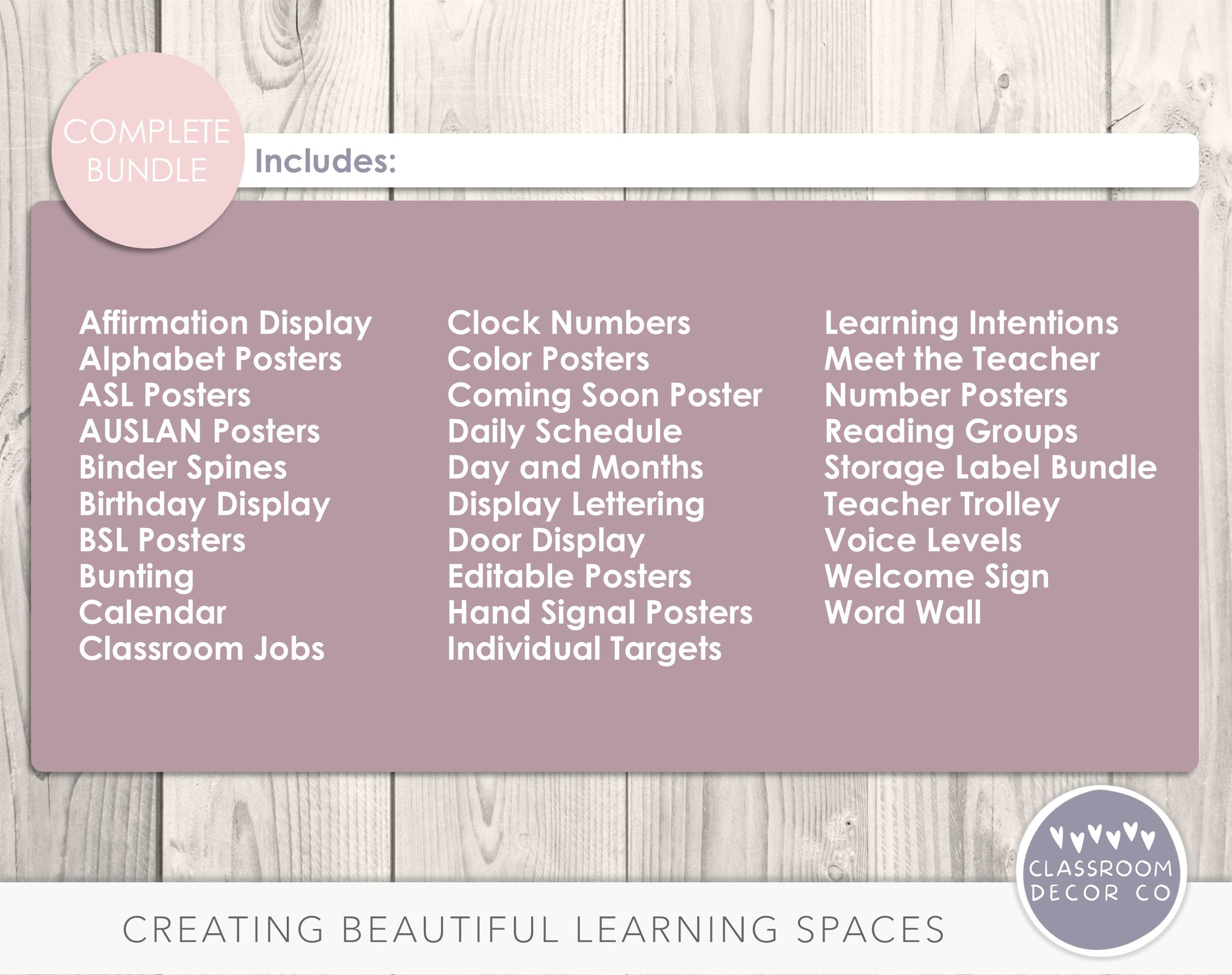 DOTTY BOHO Complete Classroom Display Label Bundle, Neutral Classroom ...