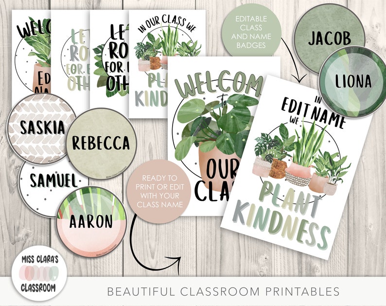 PLANTS & FOLIAGE Classroom Door Display Customizable Display - Etsy