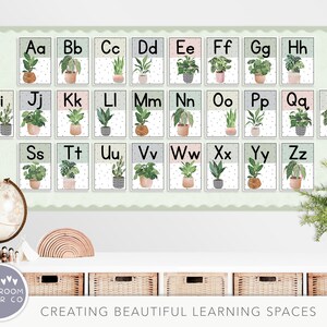 PLANTS & FOLIAGE Alphabet Posters, Classroom Letters Display, Letter ...