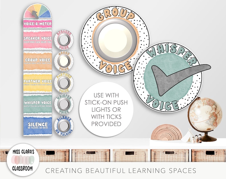 DOTTY WATERCOLOR Noise-o-meter Voice Levels Display Noise - Etsy