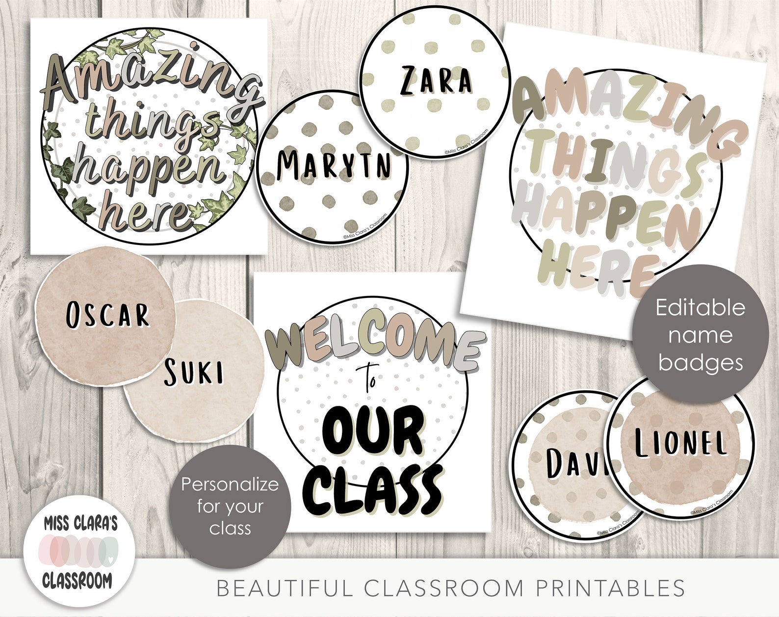 BOHO FARMHOUSE Classroom Door Display Customizable Display - Etsy