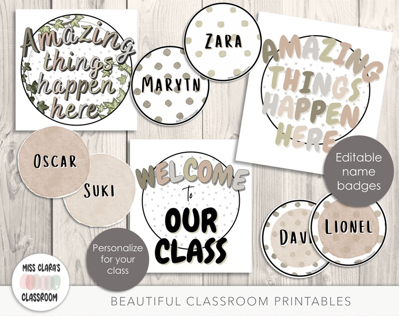 BOHO FARMHOUSE Classroom Door Display Customizable Display - Etsy