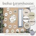 BOHO FARMHOUSE Storage Label Bundle, Classroom Organization Labels ...