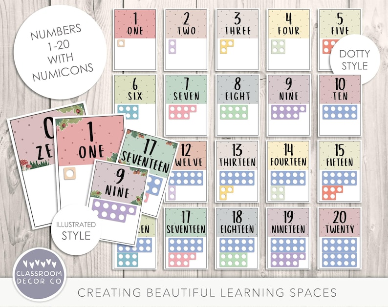 ENCHANTED FOREST Number Posters, Tens Frames Number Posters, Numicon ...