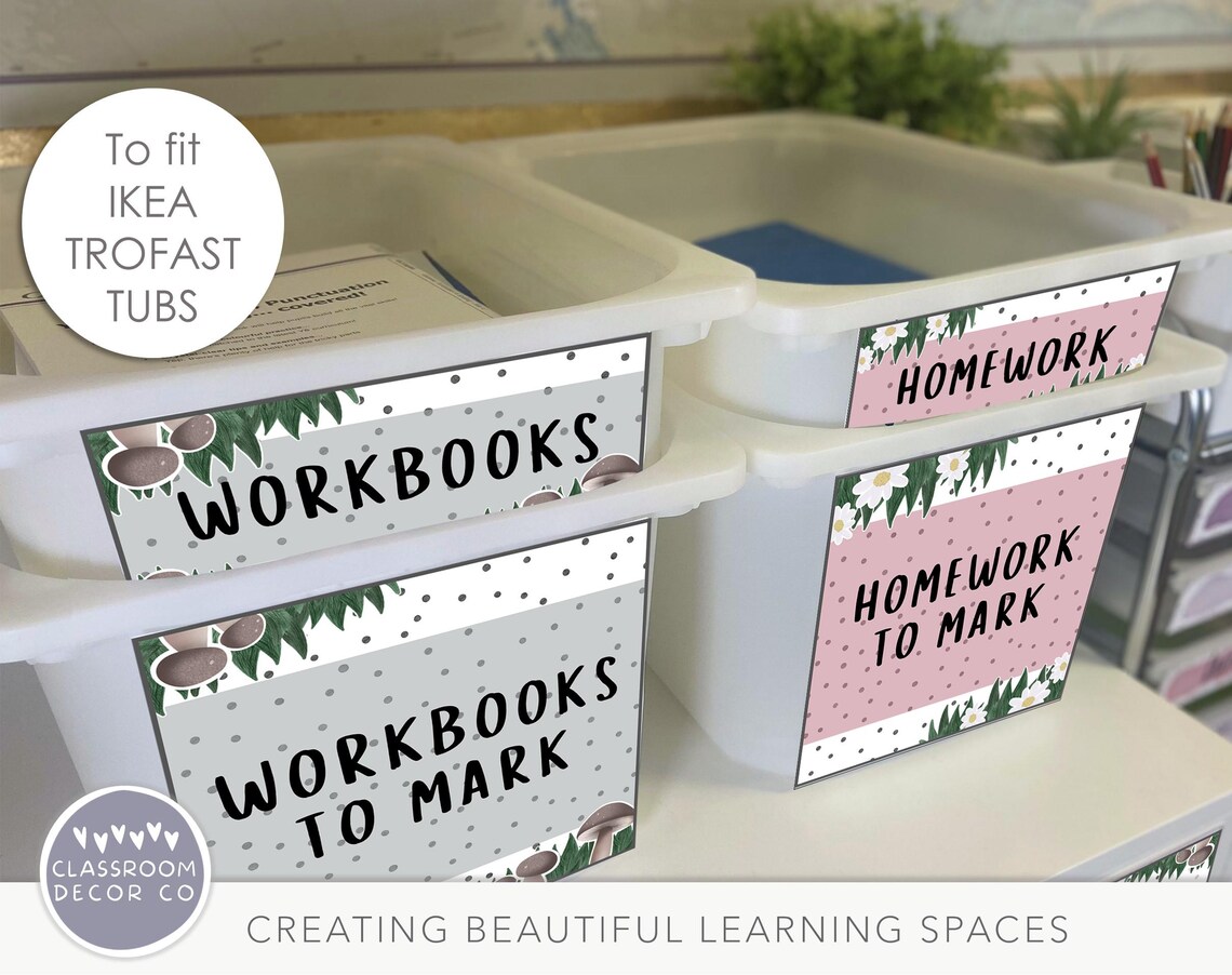 ENCHANTED FOREST Storage Label Bundle, Classroom Organization Labels ...