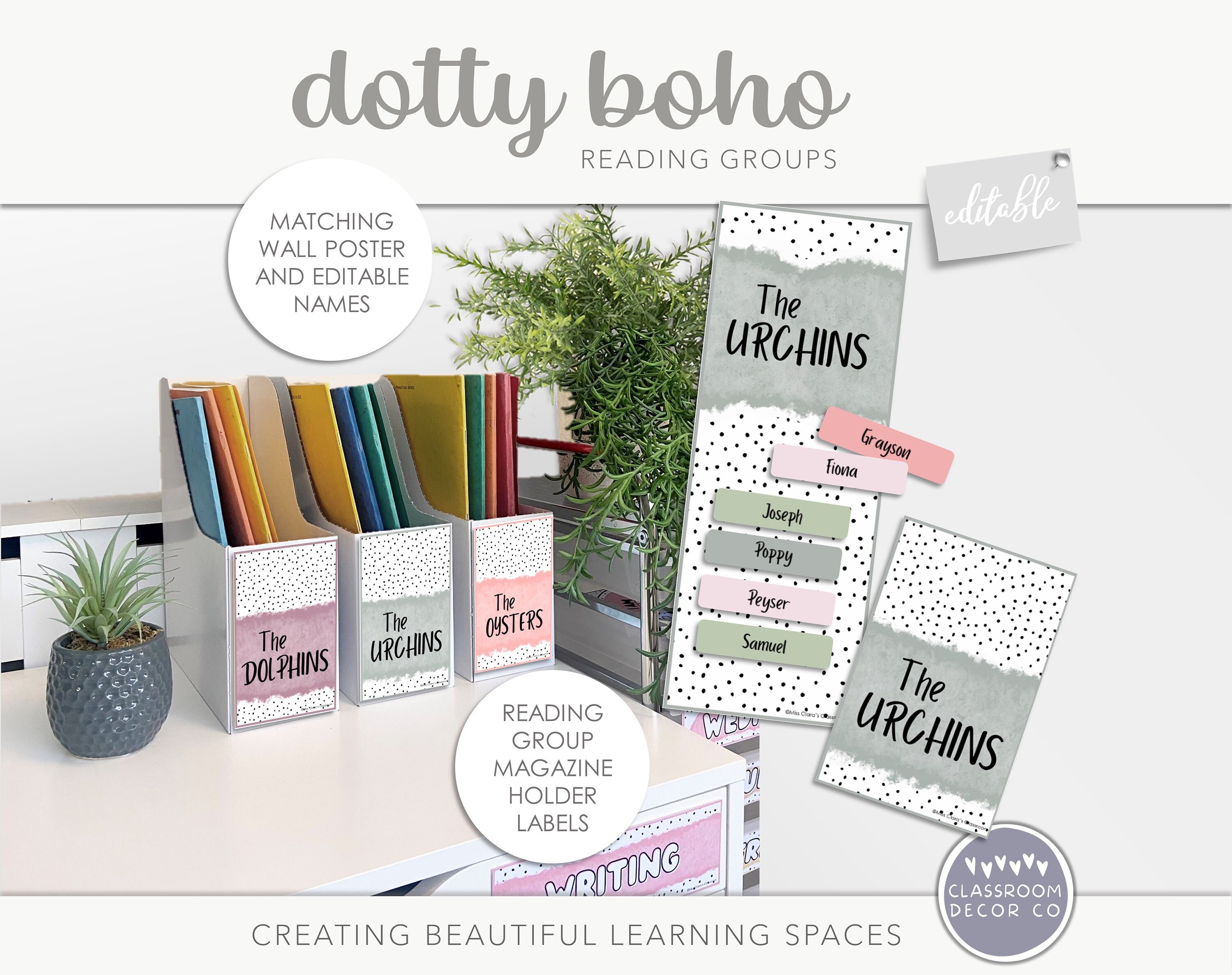 DOTTY BOHO Reading Groups, Magazine Holder Labels and Reading Group ...