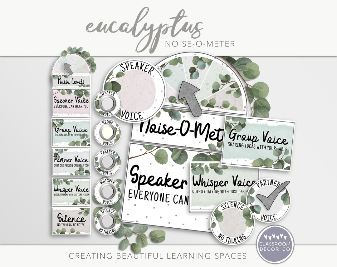 EUCALYPTUS Noise-o-meter Voice Noise Level Display Classroom - Etsy