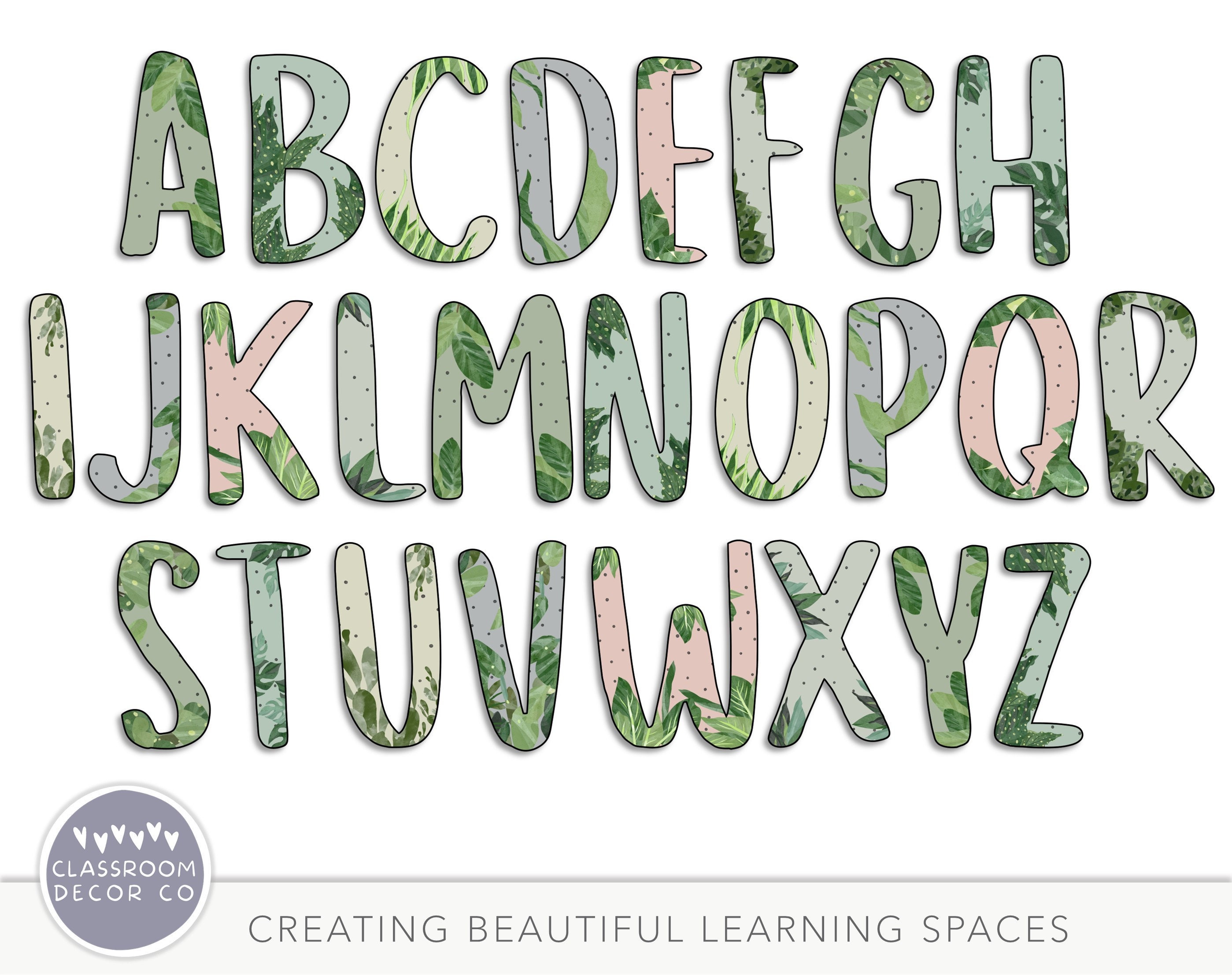 PLANTS & FOLIAGE Display Lettering Custom Classroom Display - Etsy