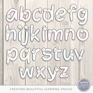 PASTEL CUTIE Display Lettering, Bulletin Board Header Display Letters ...