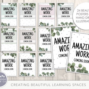 EUCALYPTUS Coming Soon Posters, Modern Plants Classroom Display Decor ...