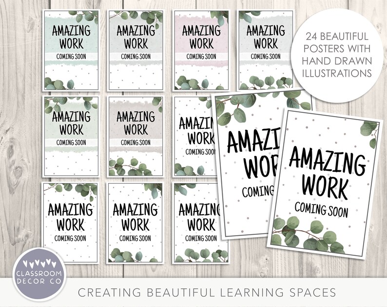 EUCALYPTUS Coming Soon Posters, Modern Plants Classroom Display Decor ...