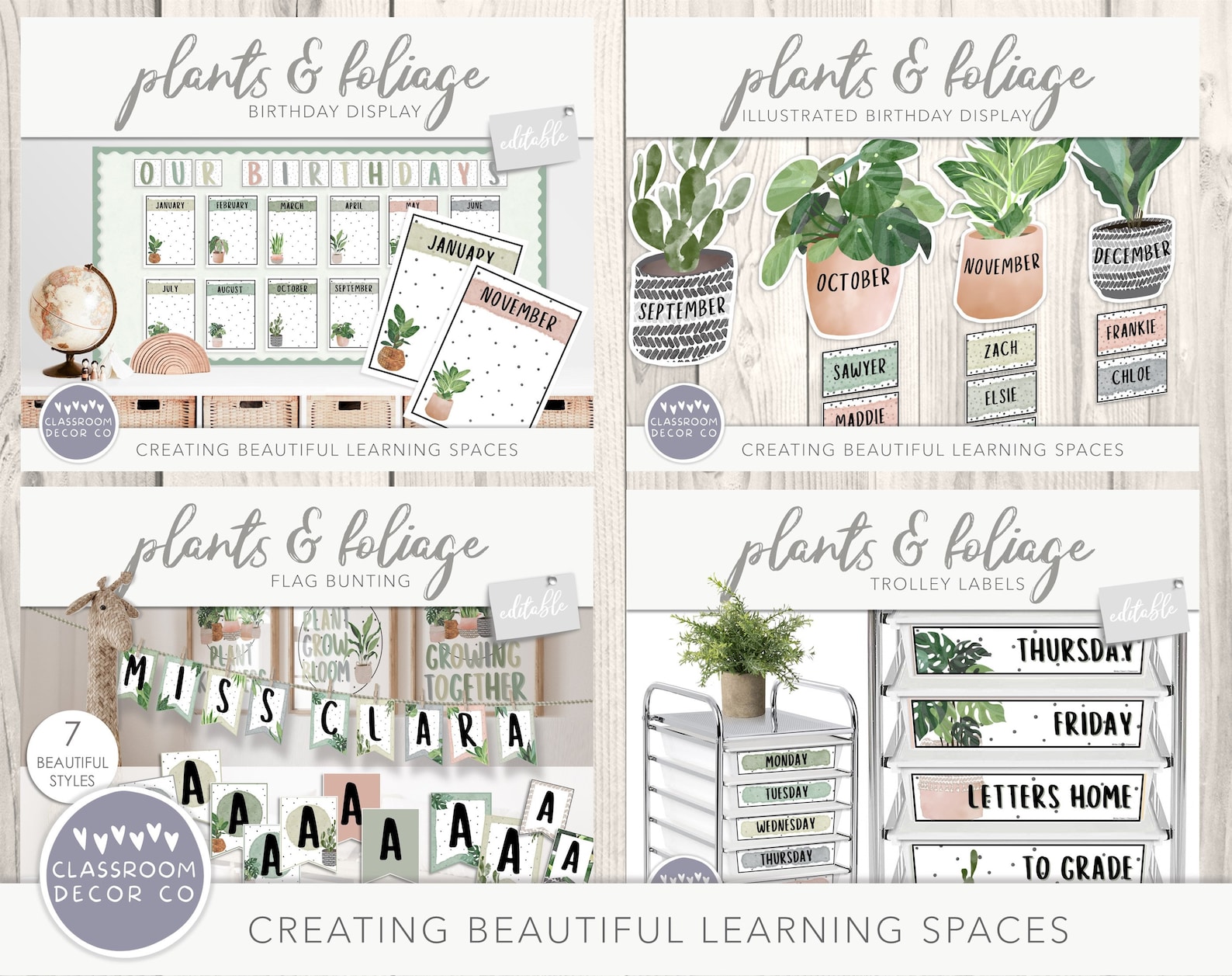 PLANTS & FOLIAGE Complete Classroom Display Bundle - Etsy