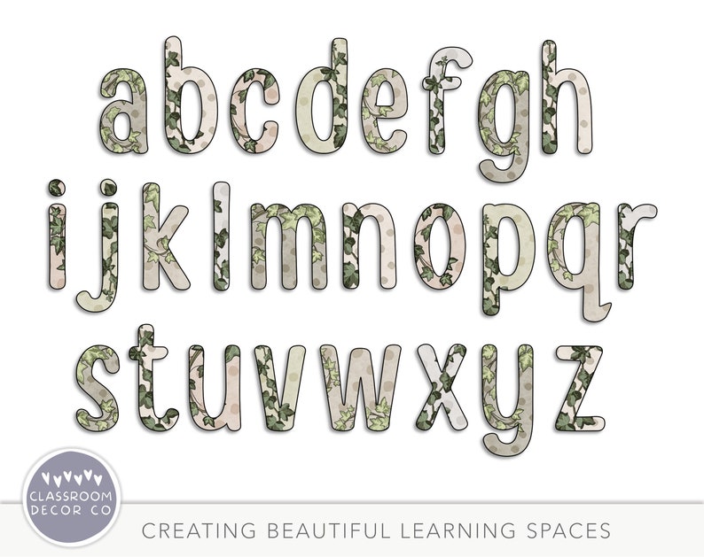 BOHO FARMHOUSE Display Lettering, Custom Classroom Display, Modern ...