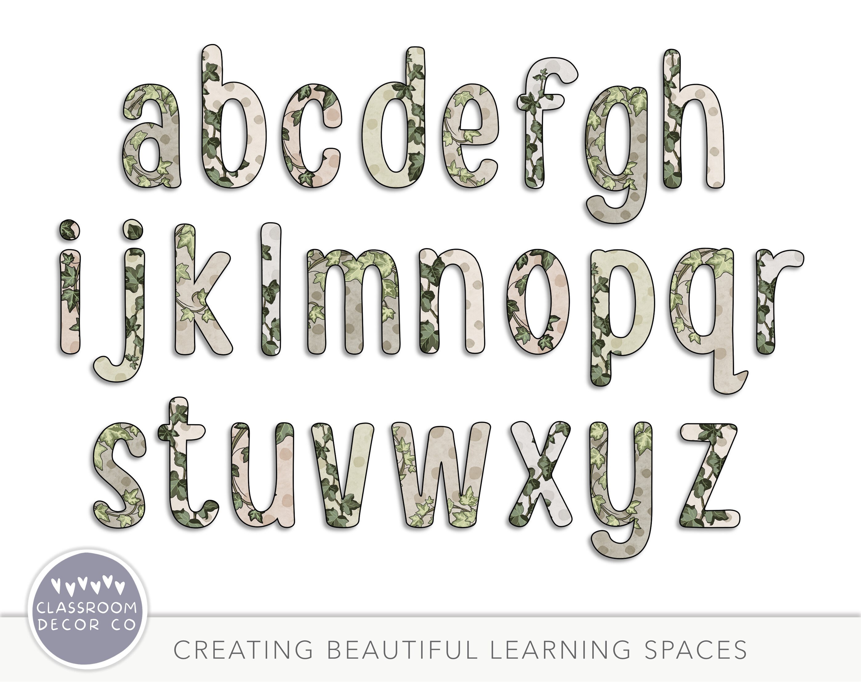 BOHO FARMHOUSE Display Lettering, Custom Classroom Display, Modern ...