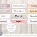 DOTTY BOHO Days and Months Display, Classroom Printables, Classroom ...