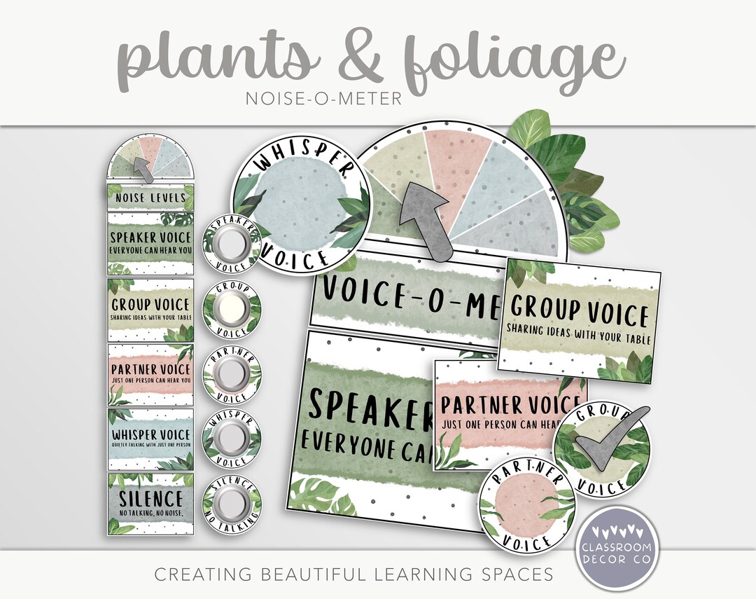 PLANTS & FOLIAGE Noise-o-meter, Voice Level Display, Noise Level ...