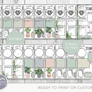 PLANTS & FOLIAGE Meet the Teacher, Customizable Teacher Fact File ...