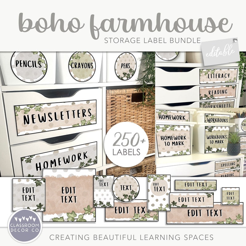 Classroom Label Clipart - Etsy UK