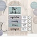 BEACHY BOHO Daily Schedule, Classroom Timetable Display Organizer ...