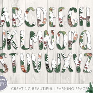 ENCHANTED FOREST Display Lettering, Custom Classroom Display, Rustic ...