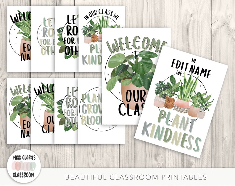 PLANTS & FOLIAGE Classroom Door Display Customizable Display - Etsy