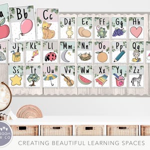 EUCALYPTUS Alphabet Posters, Classroom Letters Display, Letter ...