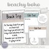 BEACHY BOHO Learning Intentions, Learning Objective Poster, Success ...