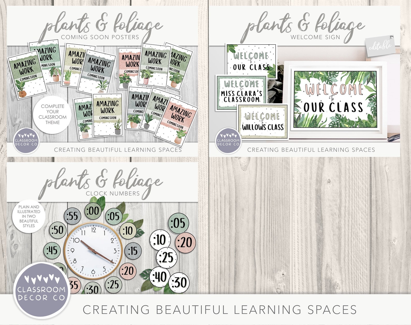 PLANTS & FOLIAGE Complete Classroom Display Bundle - Etsy