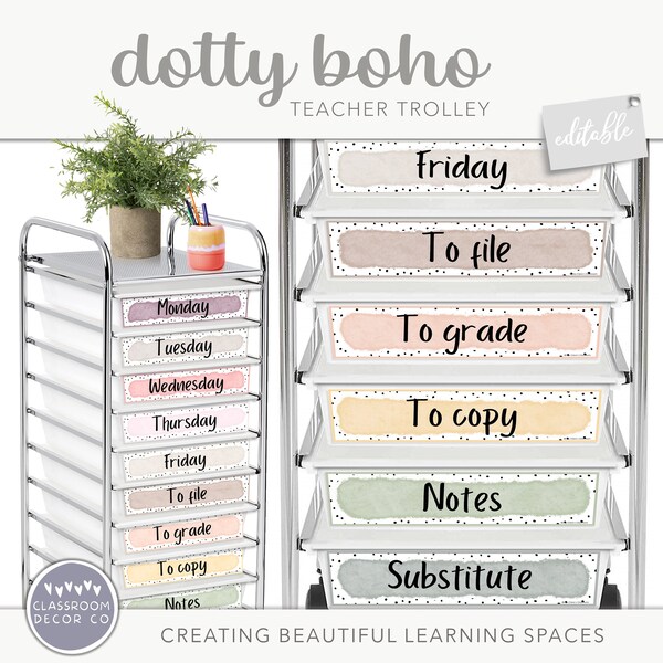 Teacher Rolling Cart - Etsy