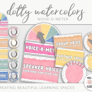 DOTTY WATERCOLOR Noise-o-meter Voice Levels Display Noise - Etsy