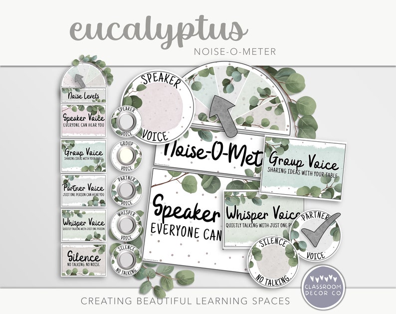 EUCALYPTUS Noise-o-meter, Voice Noise Level Display, Classroom Behavior ...