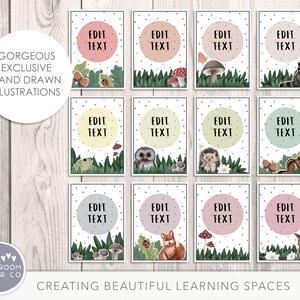 ENCHANTED FOREST Binder Covers and Spines, Classroom Organization ...