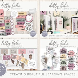 DOTTY BOHO Complete Classroom Display Label Bundle Neutral - Etsy