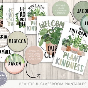 PLANTS & FOLIAGE Classroom Door Display, Customizable Display ...