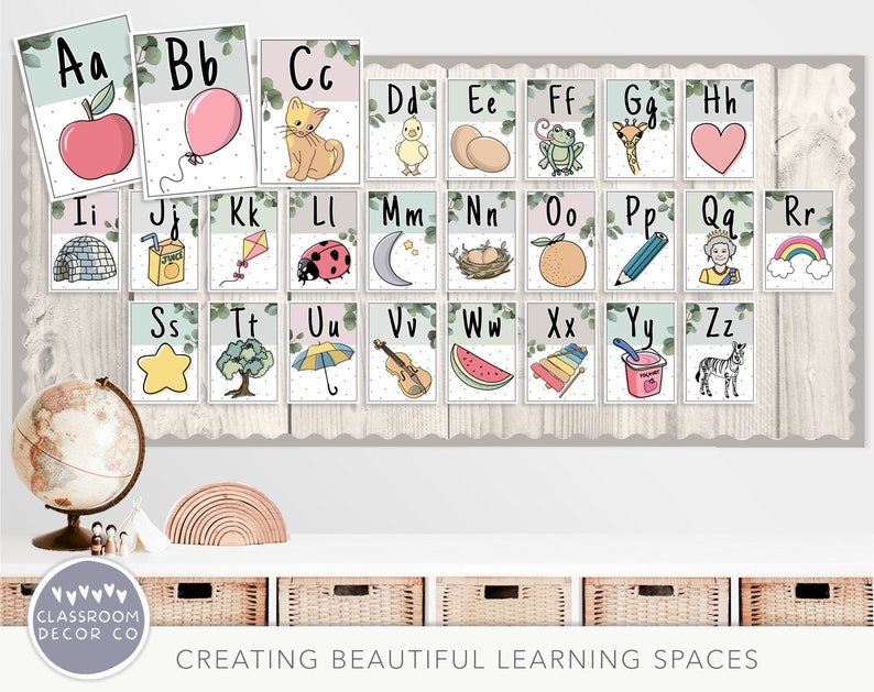 EUCALYPTUS Alphabet Posters Classroom Letters Display Letter - Etsy ...