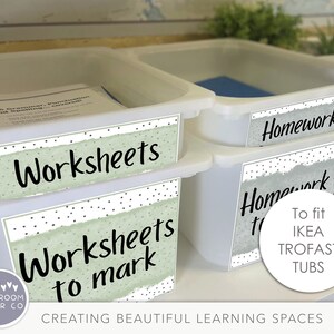 DOTTY BOHO Classroom Storage Label Bundle, Neutral Classroom Decor ...