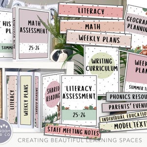 ENCHANTED FOREST Binder Covers and Spines, Classroom Organization ...