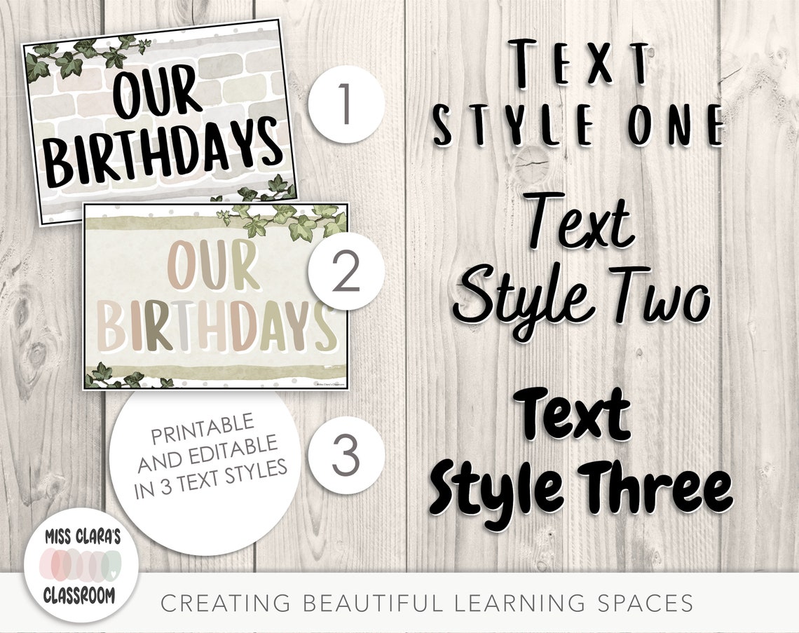 BOHO FARMHOUSE Birthday Display Celebration Classroom - Etsy