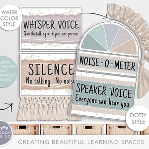BEACHY BOHO Noise-o-meter, Voice Noise Level Display, Neutral Class ...