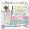 DOTTY WATERCOLOR Clock Numbers, Clock Printables, Classroom Printables ...
