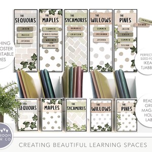 BOHO FARMHOUSE Reading Groups Labels, Classroom Group Organization ...