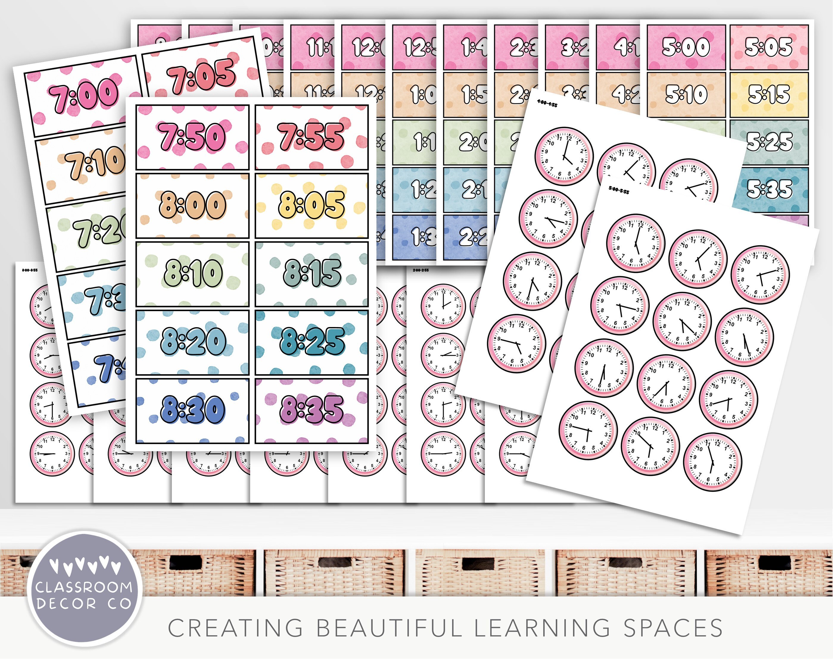 POLKA DOTS ‘BRIGHTS’ Daily Schedule, Classroom Timetable Display ...