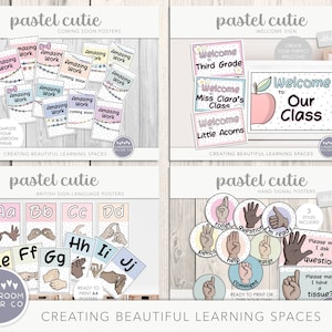 PASTEL CUTIE Complete Classroom Display Bundle, Customizable Display ...