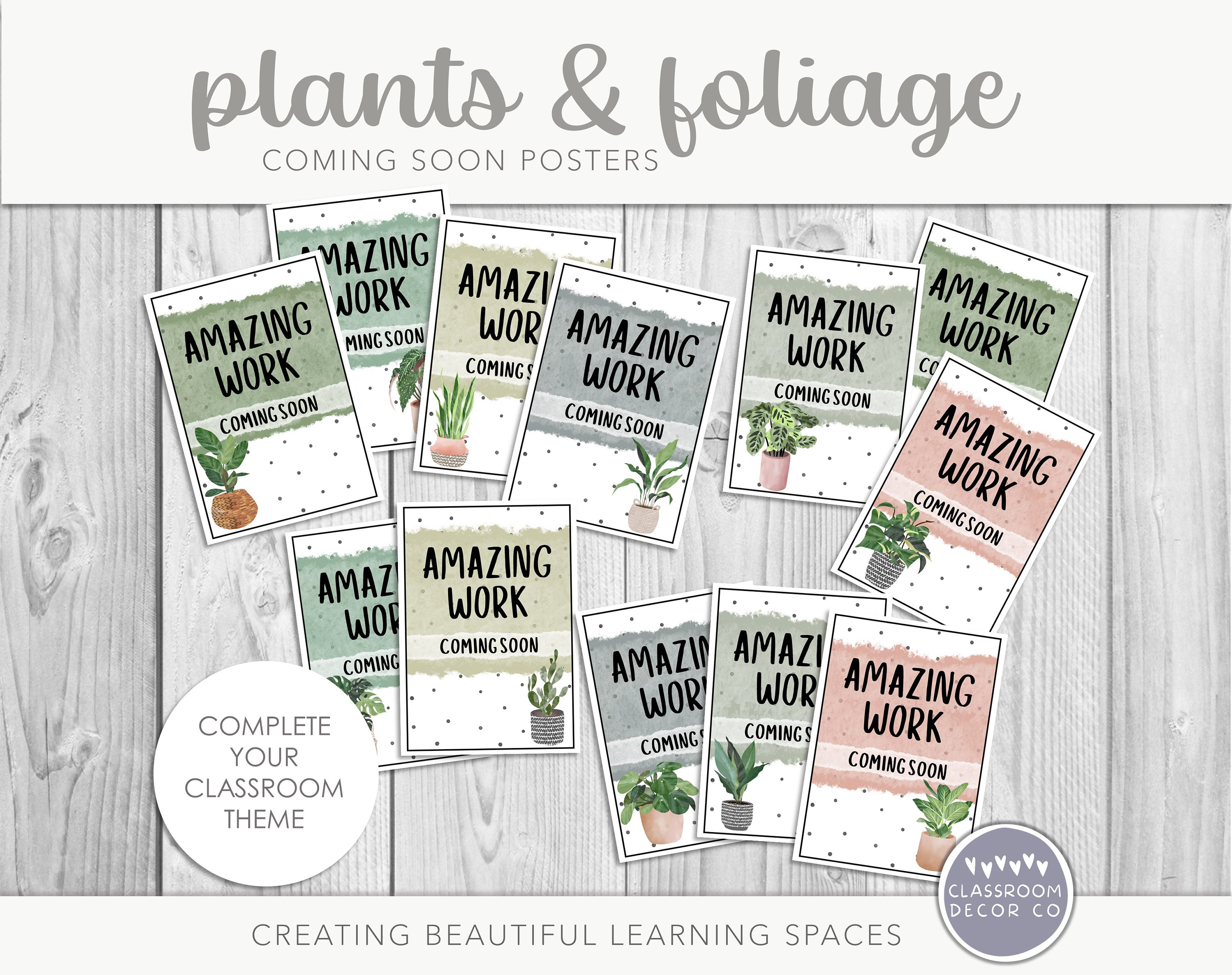 PLANTS & FOLIAGE Coming Soon Posters, Modern Plants Classroom Display ...