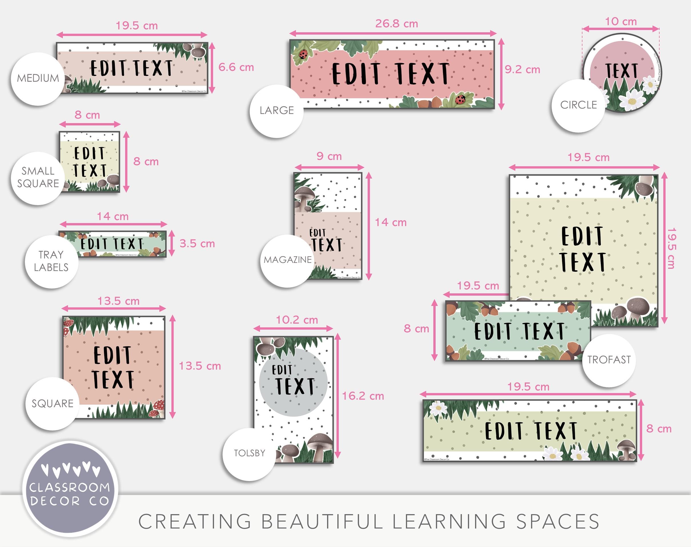 ENCHANTED FOREST Storage Label Bundle, Classroom Organization Labels ...