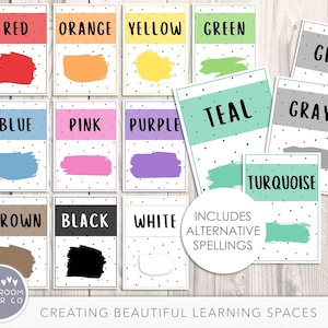 ENCHANTED FOREST Color Posters, Classroom Printables, Rustic Woodland ...